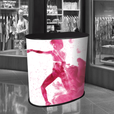 Promotional Curved Counter - Advance Digital Graphics